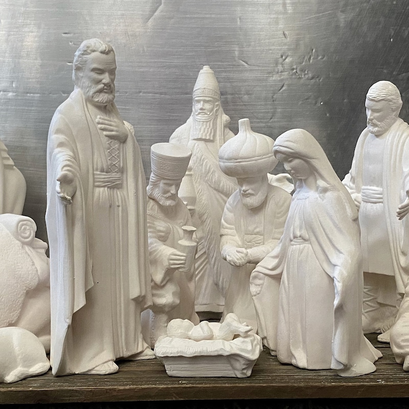 Ceramic Nativity Set - Etsy