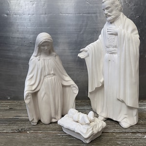 Large Duncan Nativity Scene Bisque Ceramic - Etsy