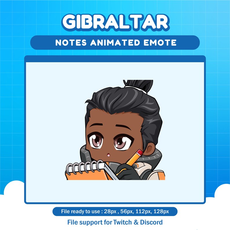 Gibraltar Apex Legends Notes Emote for Twitch | Apex Animated Emotes - Etsy