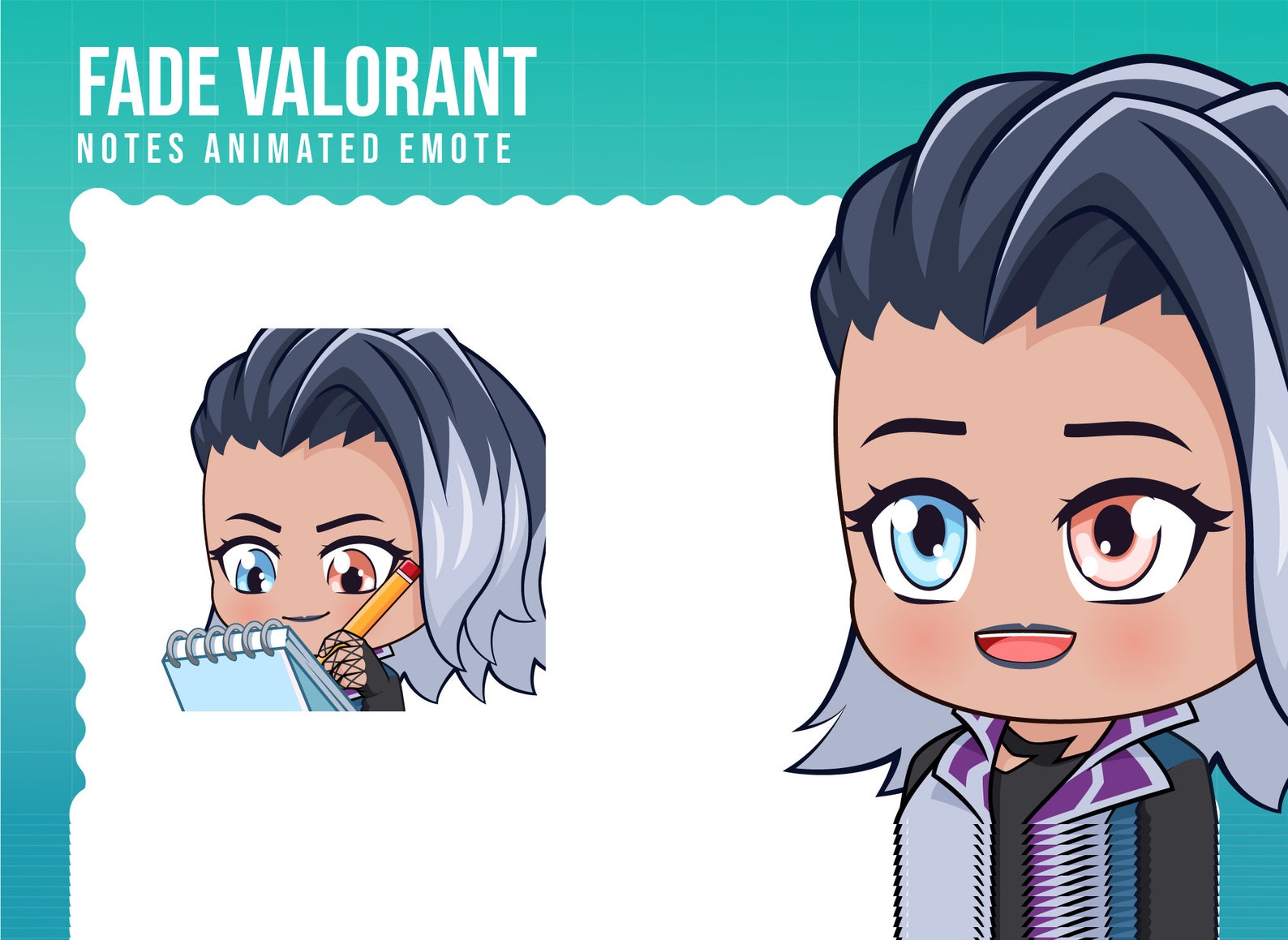 Fade Valorant Notes Animated Emote for Twitch Twitch Animated Emotes - Etsy