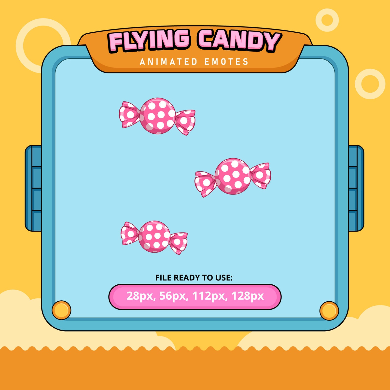 Flying Candy Animated Emotes | Twitch, Discord (digital Download) - Etsy