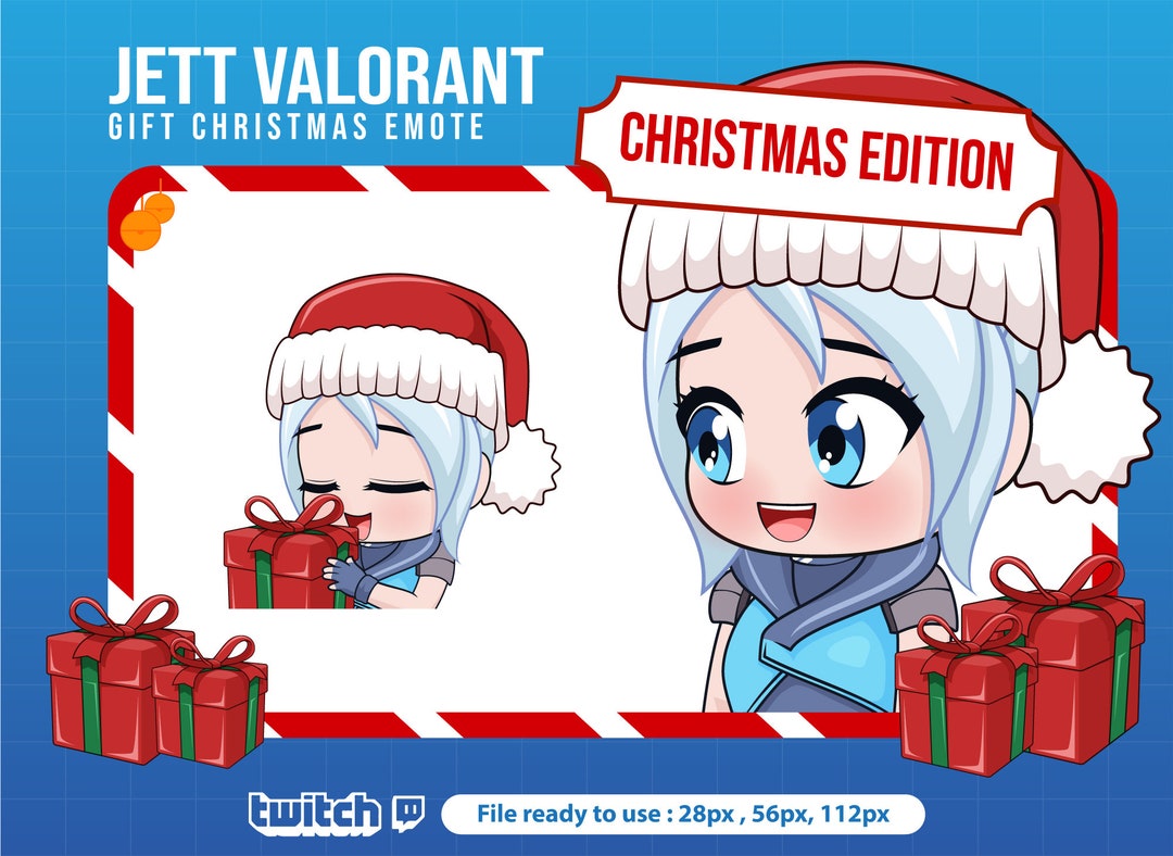 Jett Valorant Christmas Gift Emote Valorant Twitch Animated - Etsy