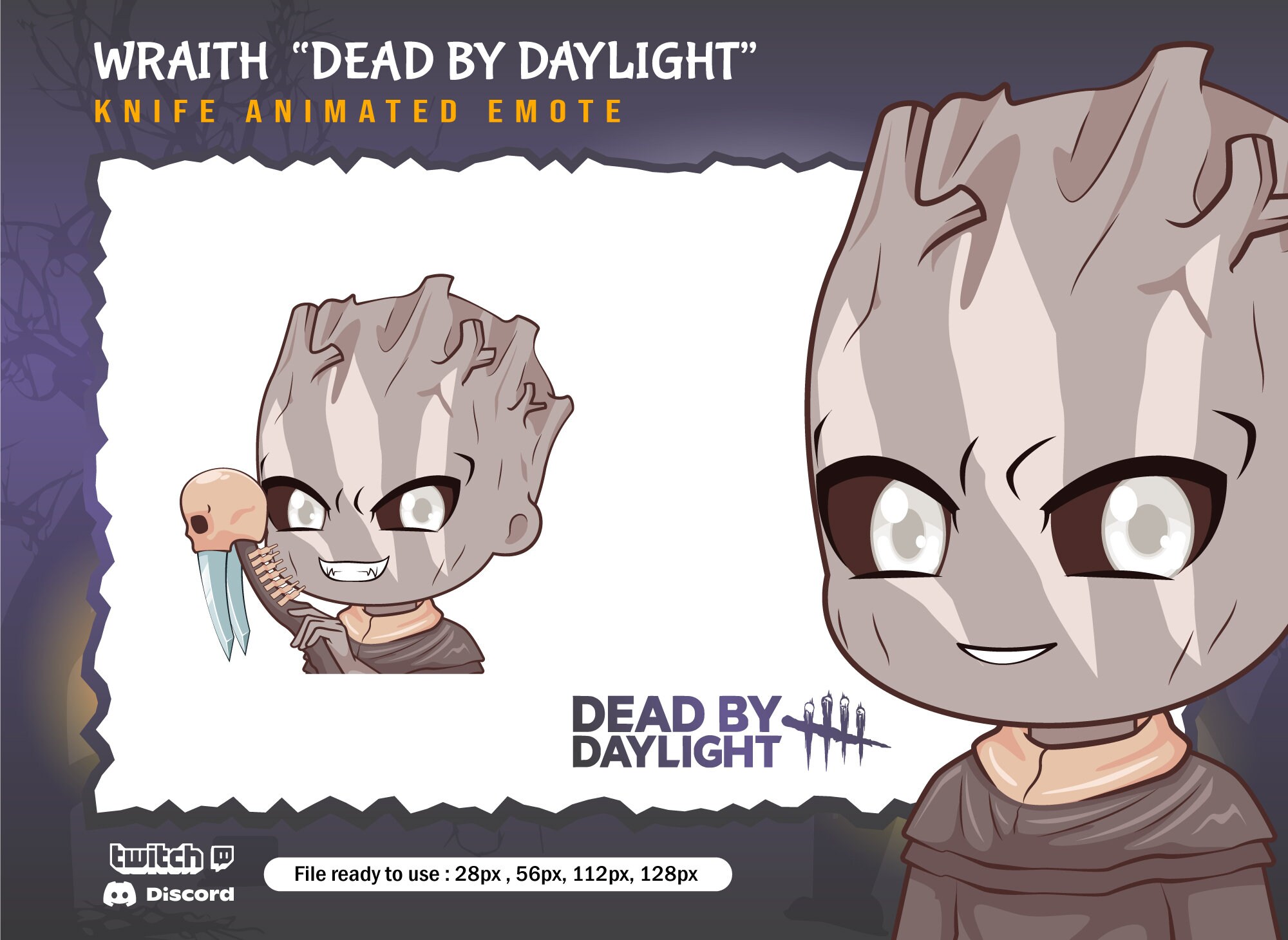 Wraith Dead by Daylight Knife Emotes / DBD Twitch Emote - Etsy