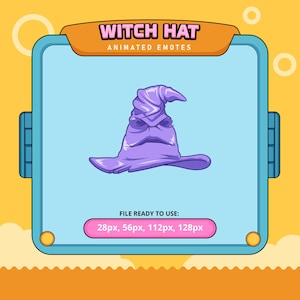 Witch Hat Animated Emotes Twitch Emotes Kick Emotes Emoji Discord - Etsy
