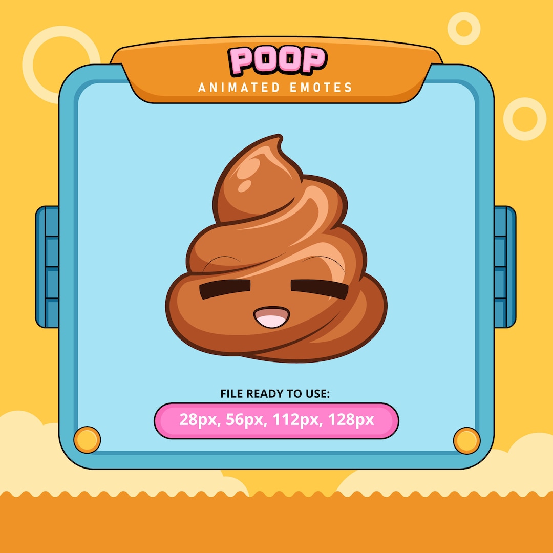 Poop Animated Emotes | Twitch Emotes | Kick Emotes | Emoji Discord - Etsy