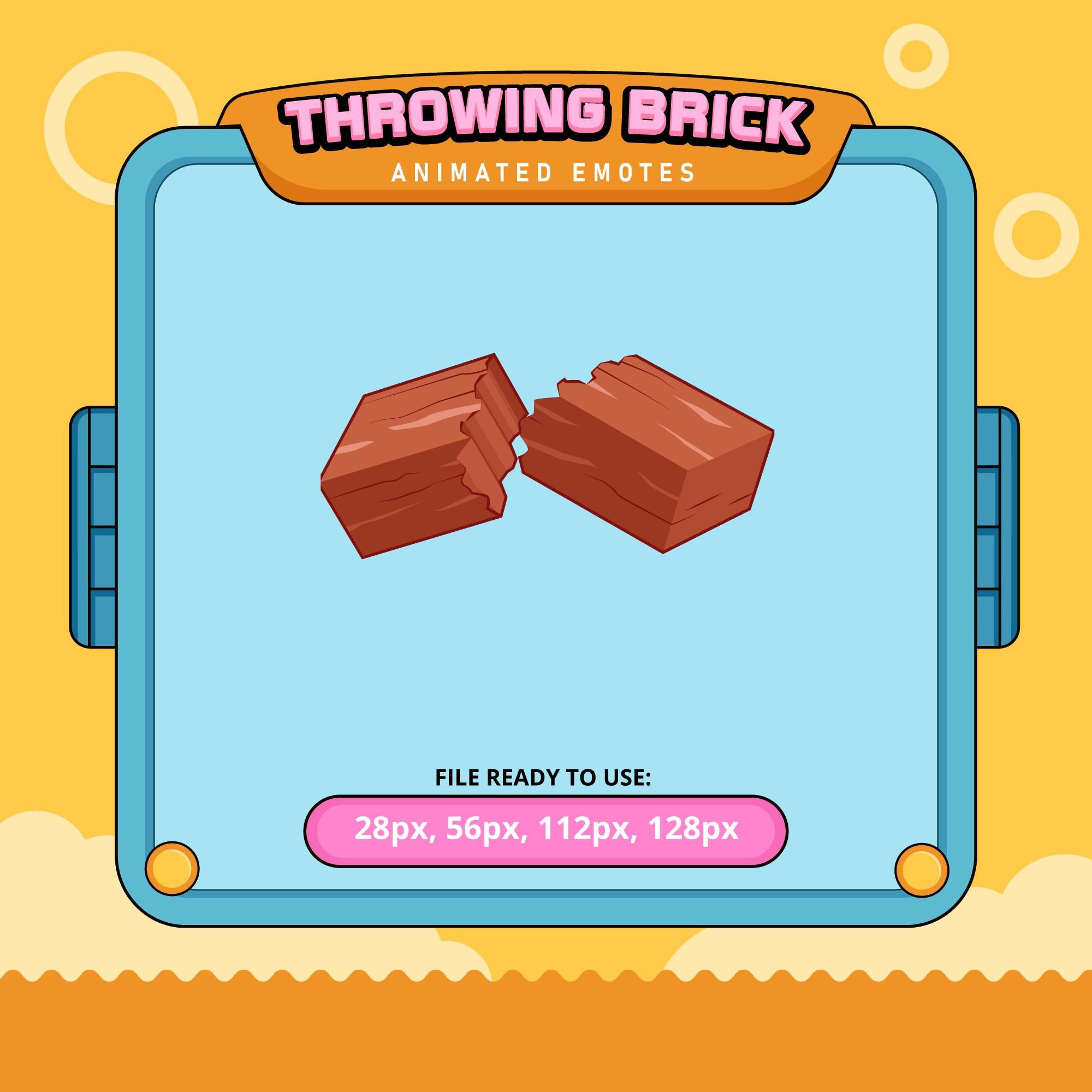 Throwing Brick Animated Emotes | Twitch Emotes | Kick Emotes | Emoji ...