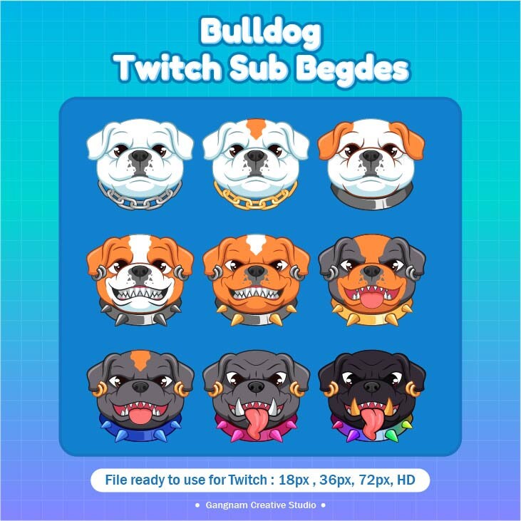 Dog Sub Badges for Twitch / Twitch Sub Badges - Etsy