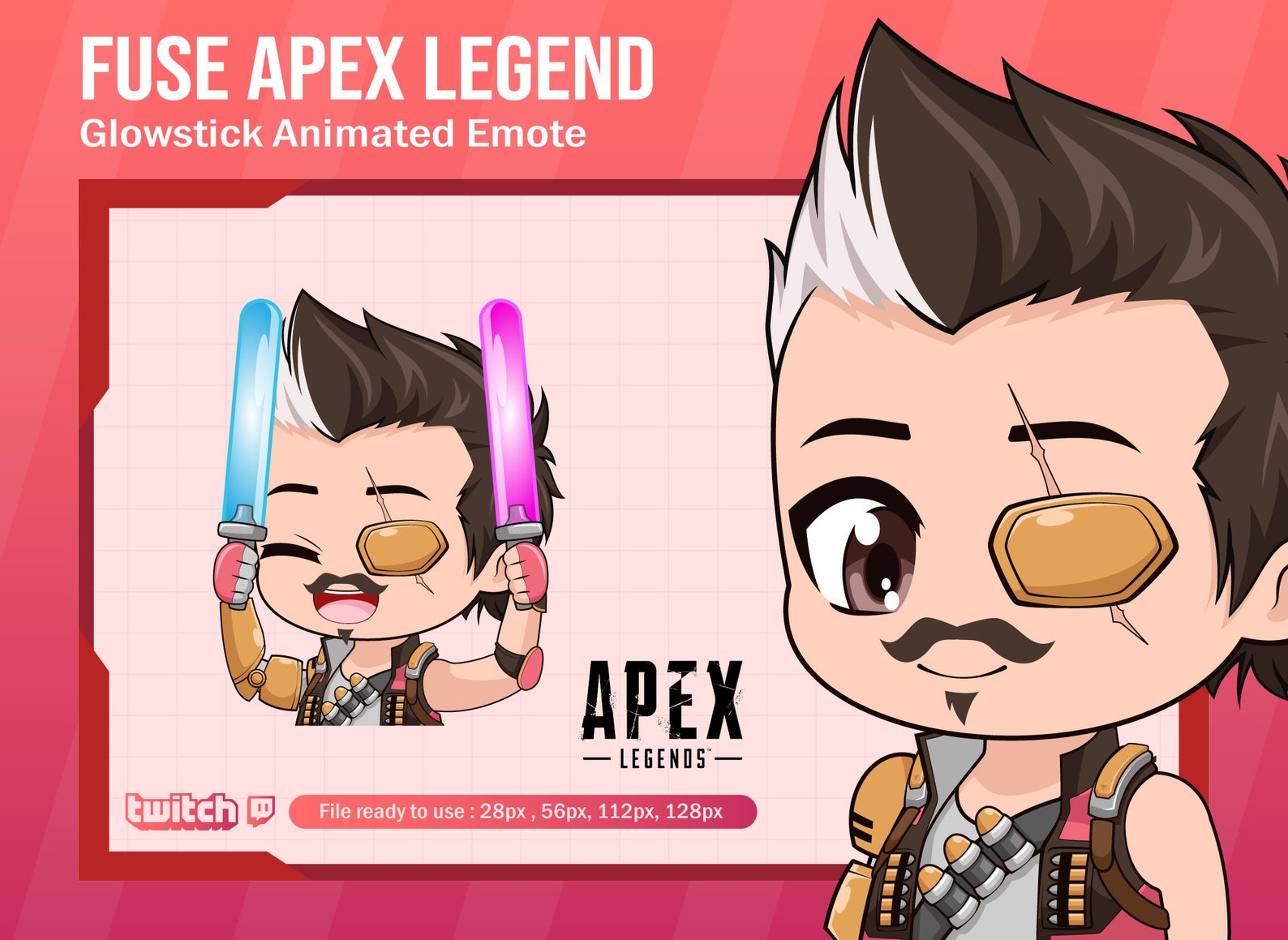 Fuse Apex Legends Glow Stick Emote for Twitch Apex Animated Emotes - Etsy