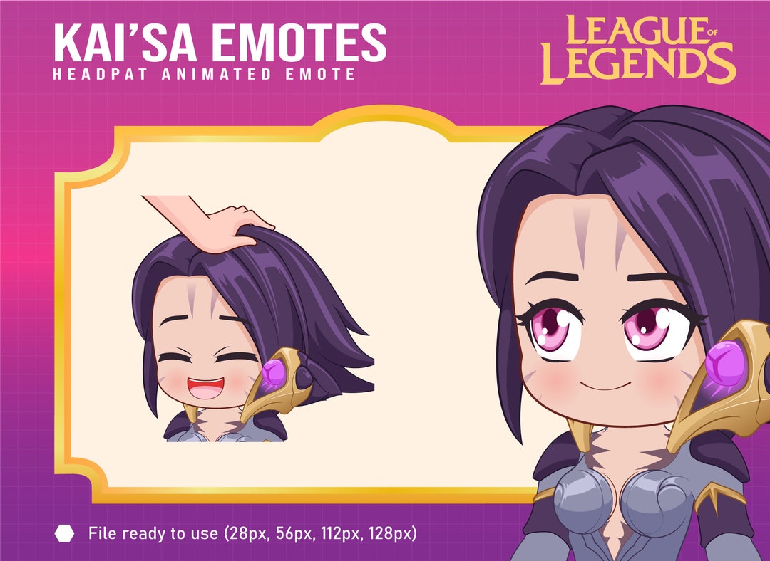 Kai'sa League of Legends Headpat Emote for Twitch League of Legends ...