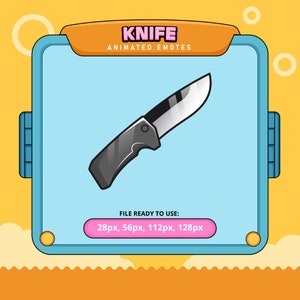 Knife Animated Emotes | Twitch Emotes | Kick Emotes | Emoji Discord - Etsy