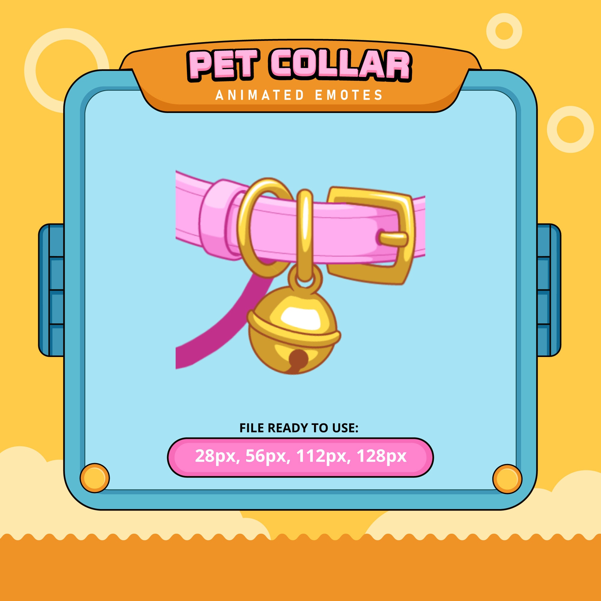 Pet Collar Animated Emotes | Twitch Emotes | Kick Emotes | Emoji ...