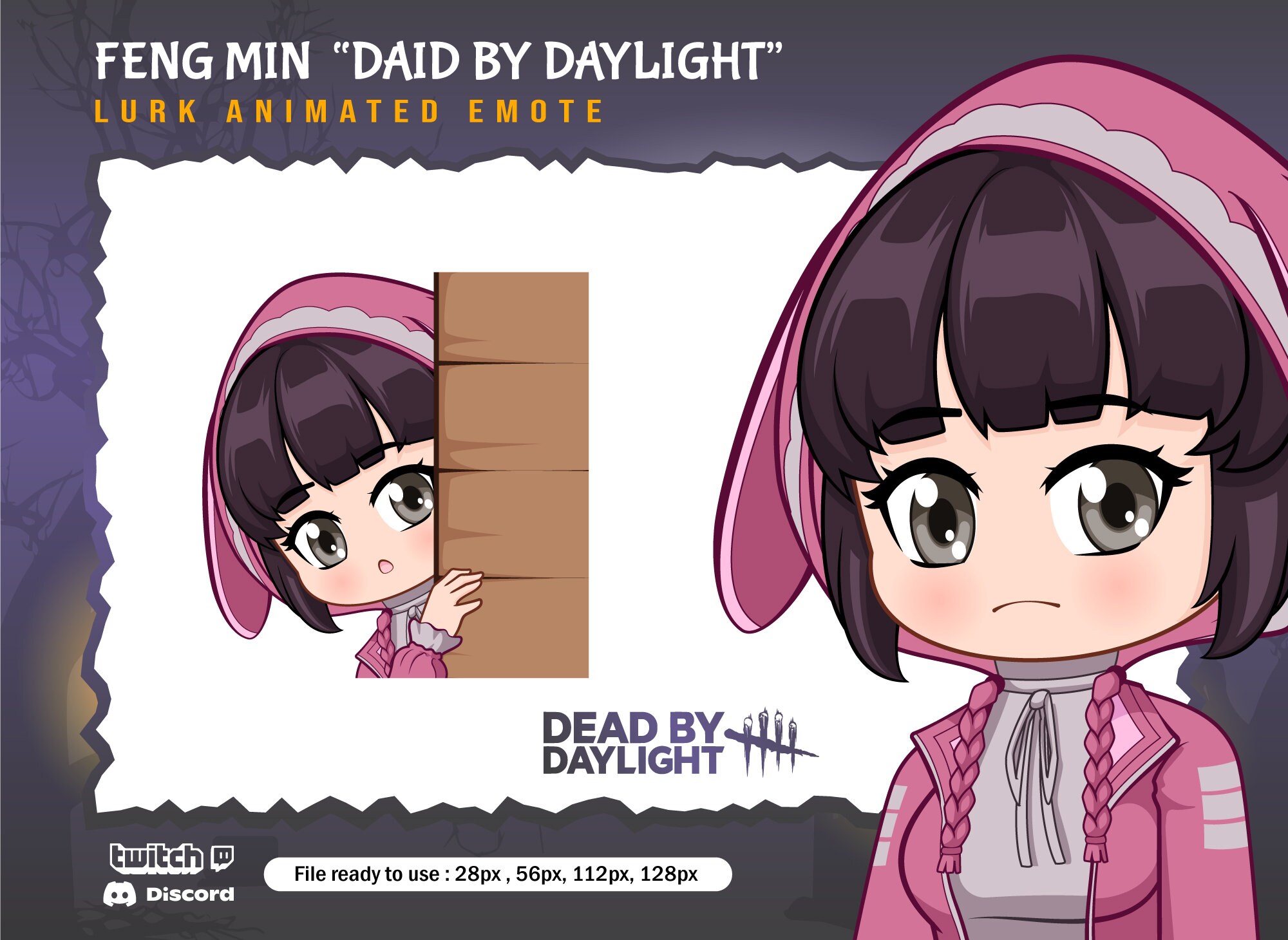Feng Min tot bei Tageslicht lauern Emote / DBD Twitch Emote - Etsy.de