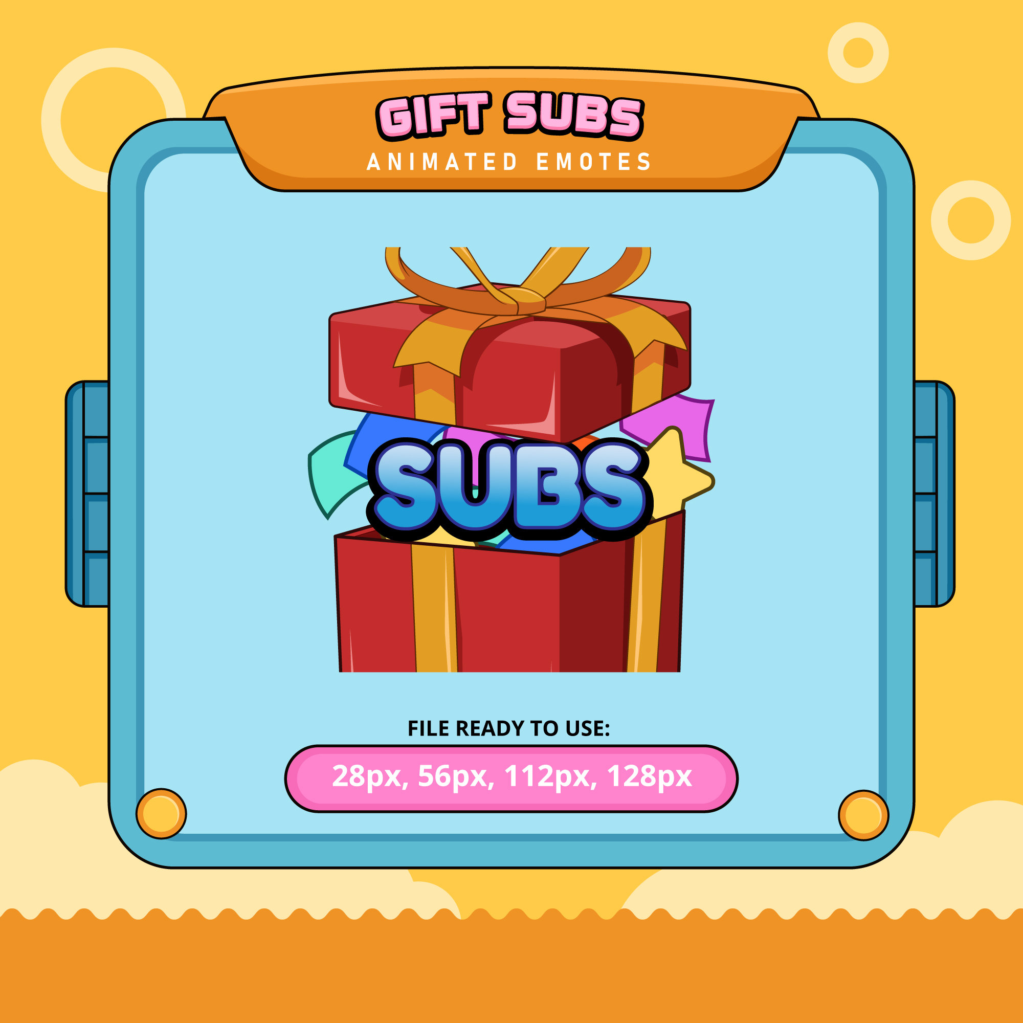 Gift Sub Animated Emotes | Twitch Emotes | Kick Emotes | Emoji Discord ...