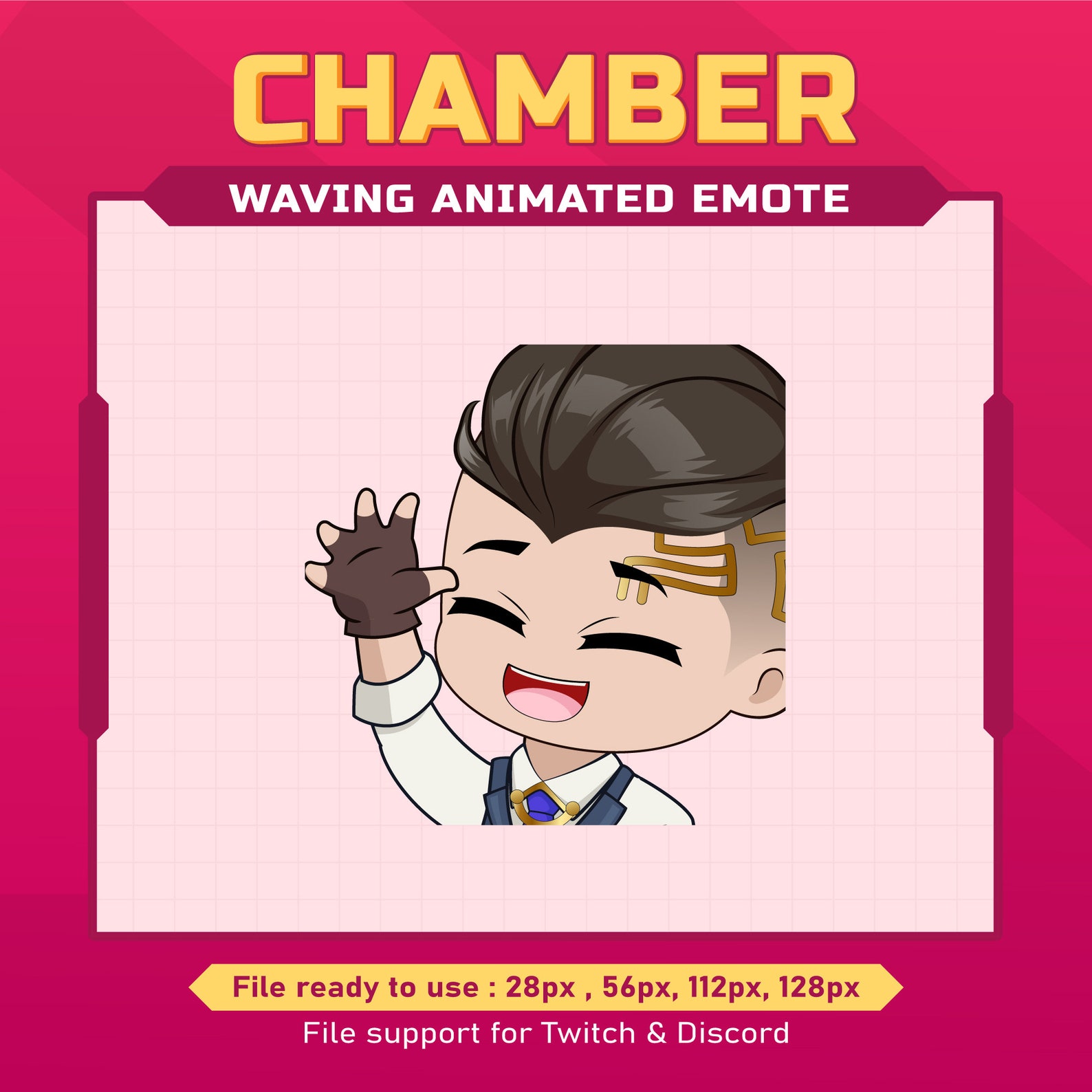 Chamber Valorant Wave Animated Emote for Twitch | Twitch Animated ...