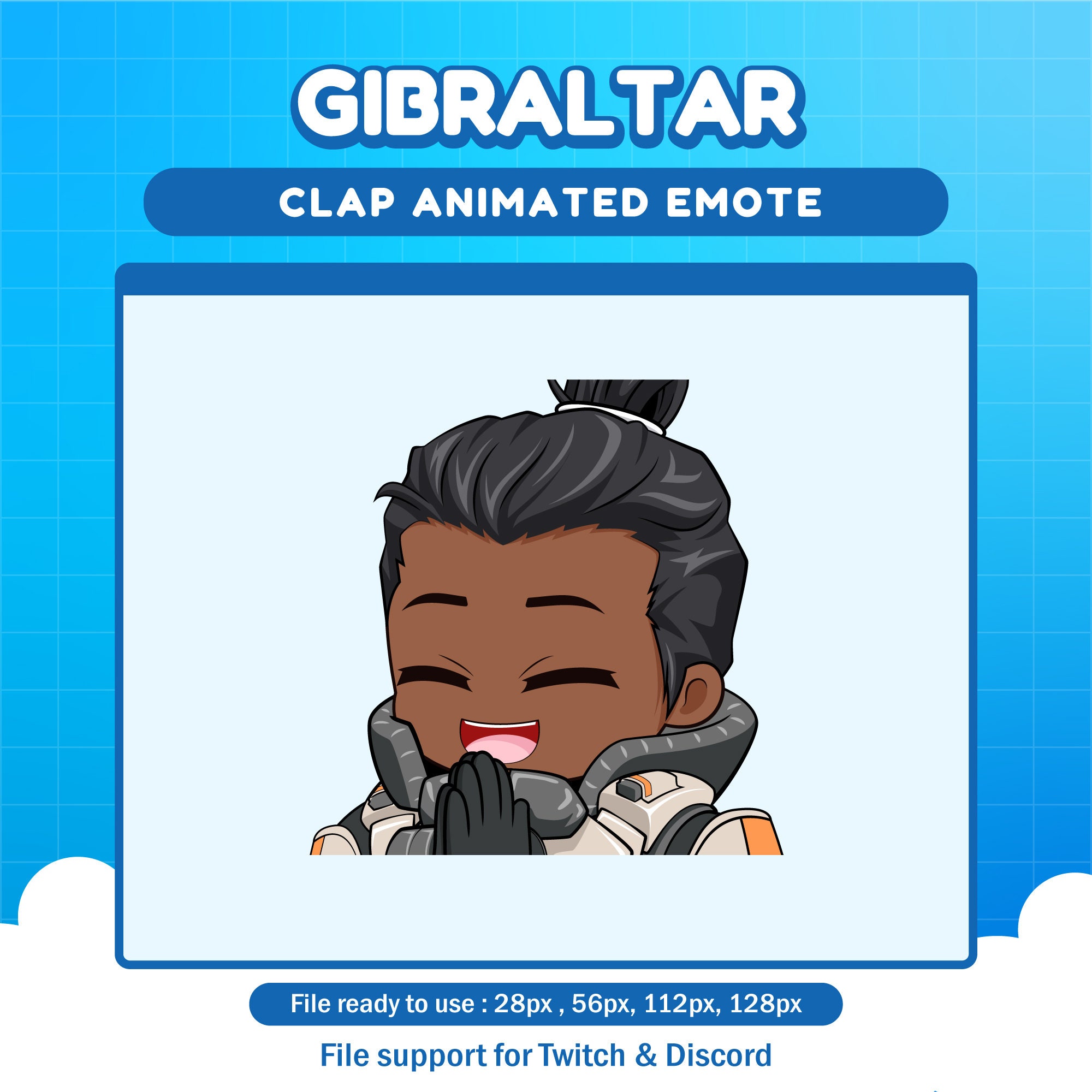 Gibraltar Apex Legends Clap Animated Emote for Twitch Twitch Animated ...