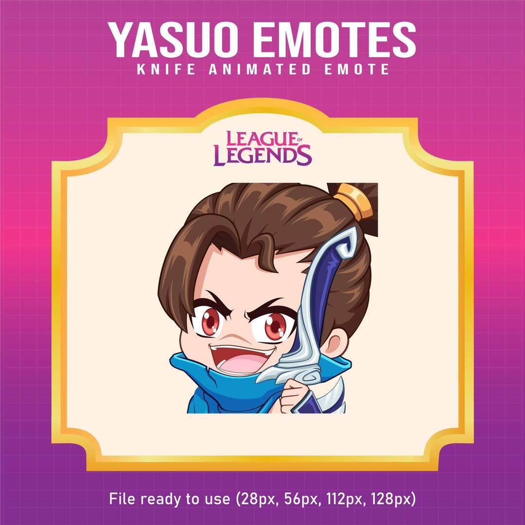 Yasuo League of Legends Knife Emote for Twitch | League of Legends ...