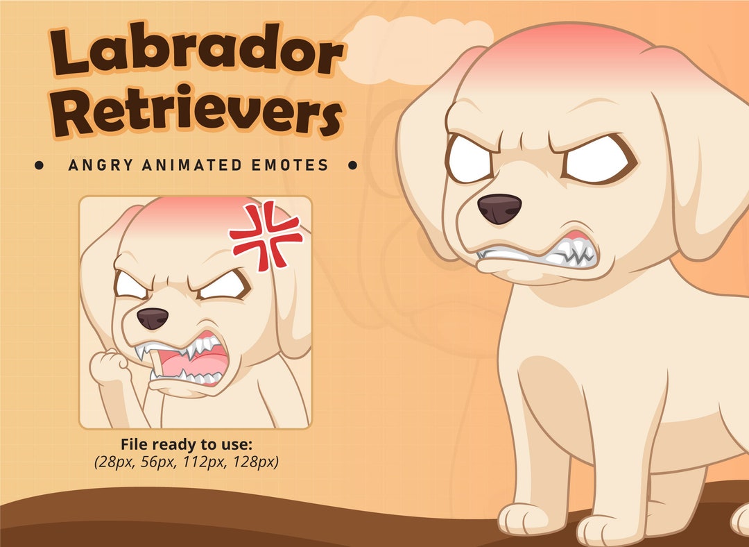 Labrador Retrievers Angry Animated Emote / Dog Twitch Emote - Etsy
