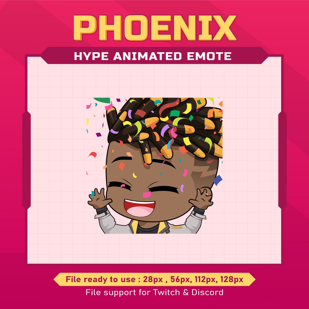Phoenix Valorant Hype Animated Emote for Twitch | Twitch Animated ...