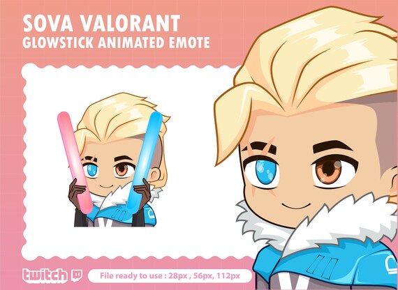 Sova Valorant Glowstick Animated Emote for Twitch Twitch - Etsy