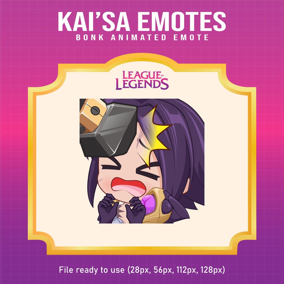 Kai'sa Bonk Animated Emote for Twitch | League of Legends (digital ...