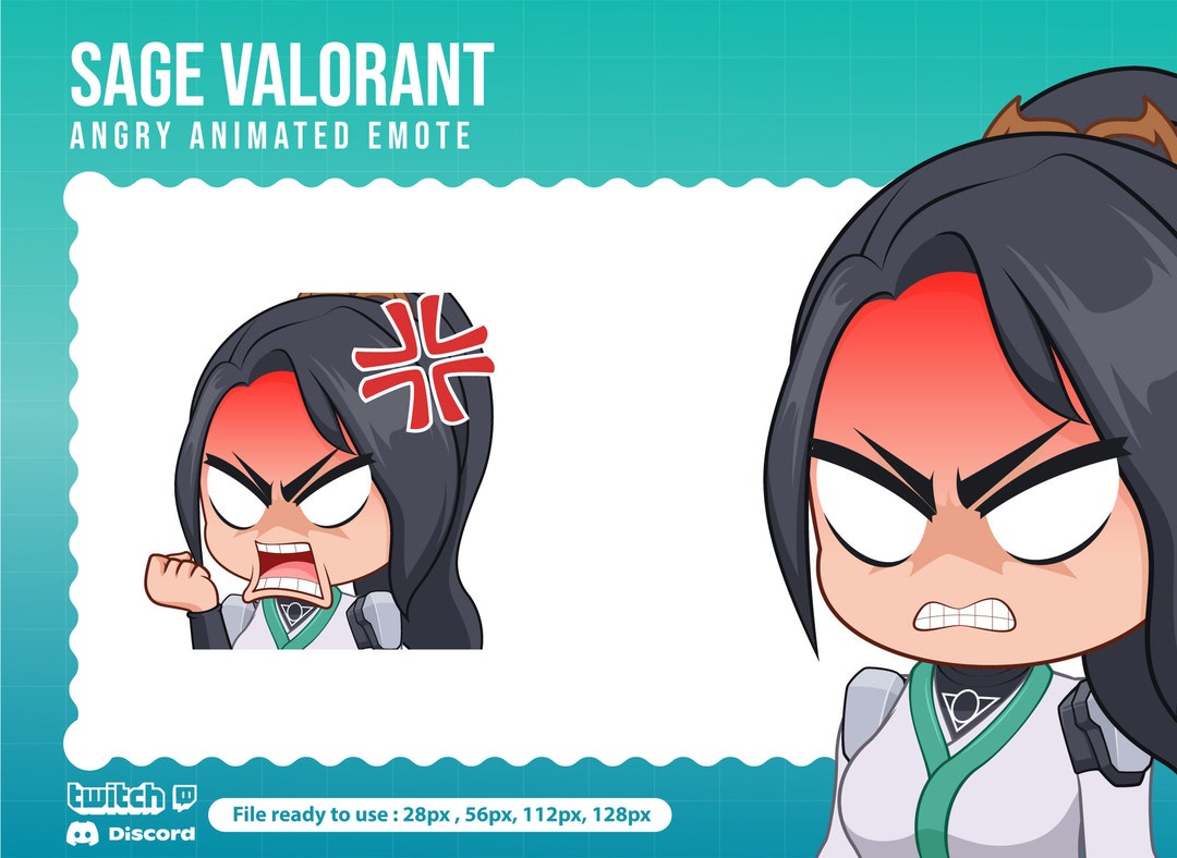 Sage Valorant Angry Animated Emote for Twitch Twitch Animated Emotes - Etsy