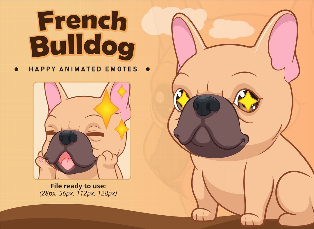 French Bulldog Happy Animated Emote / Dog Twitch Emote - Etsy