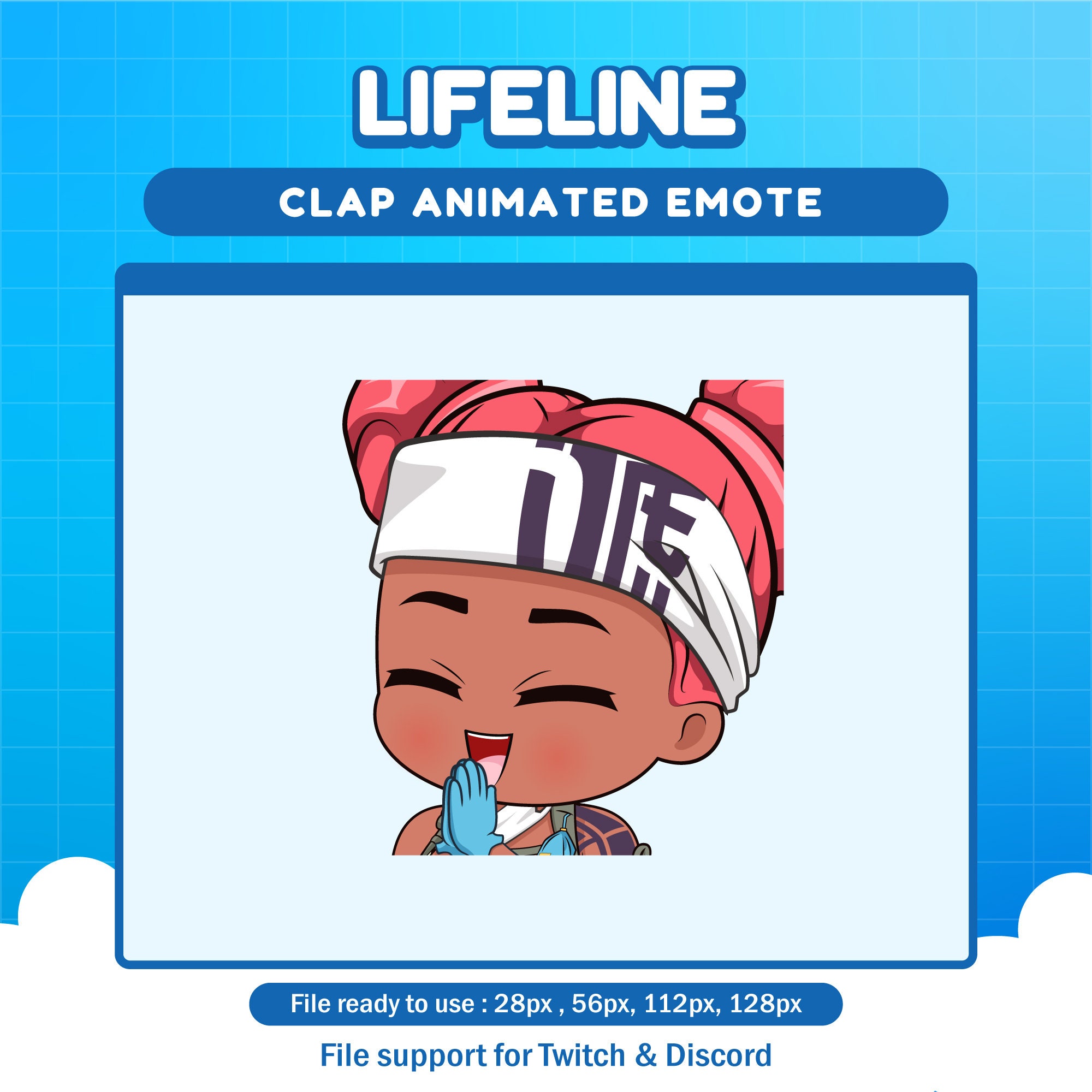 Lifeline Apex Legends Clap Emote for Twitch | Apex Animated Emotes - Etsy
