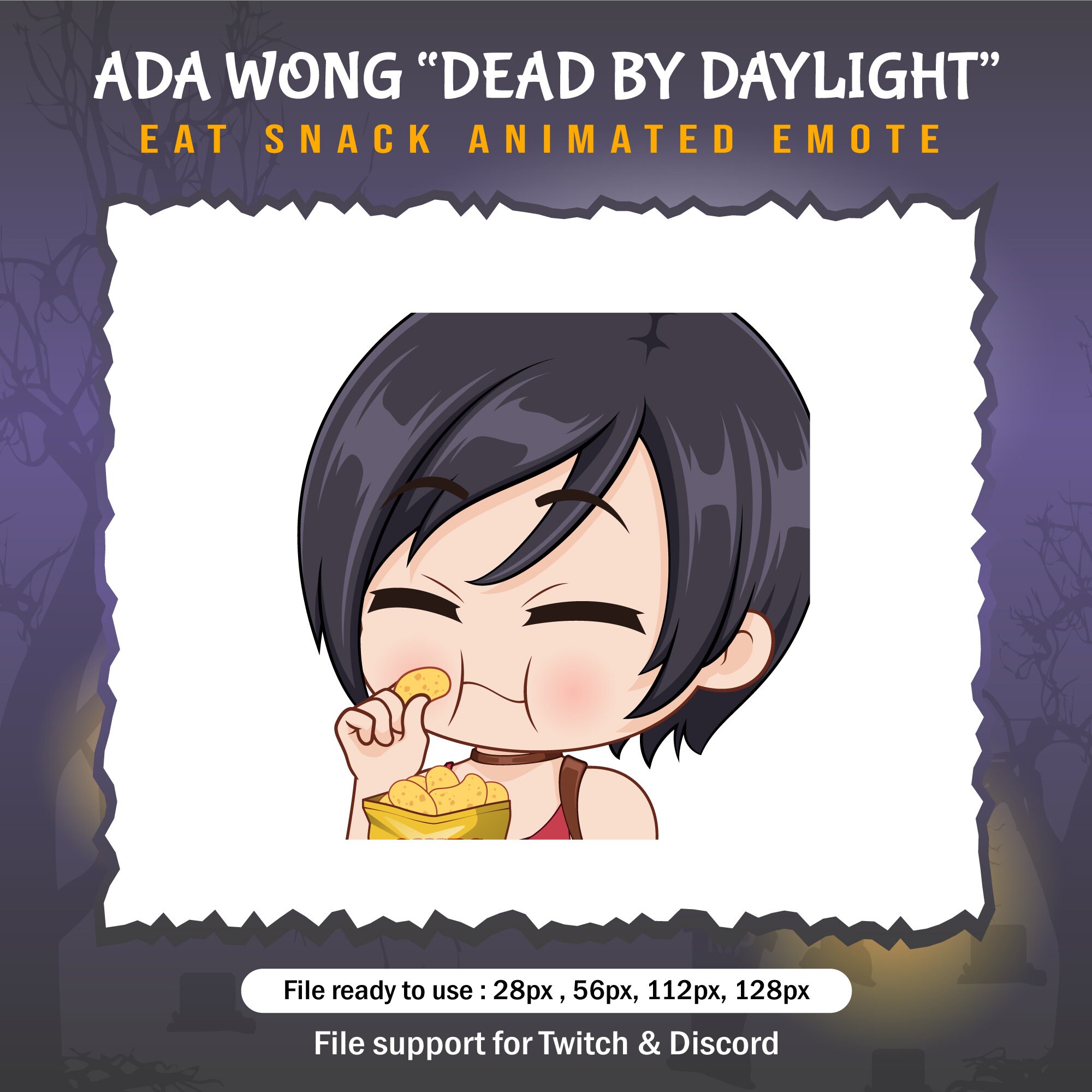 Ada Wong Dead by Daylight Eat Snack Emotes / DBD Twitch Emote - Etsy