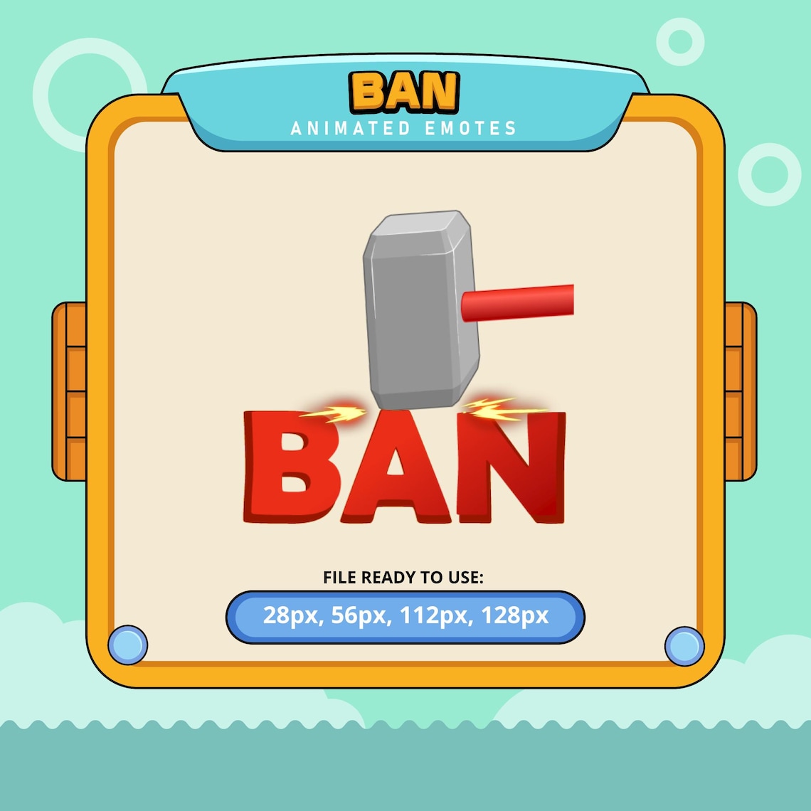 Ban Animated Emotes | Twitch Emotes | Kick Emotes | Emoji Discord - Etsy