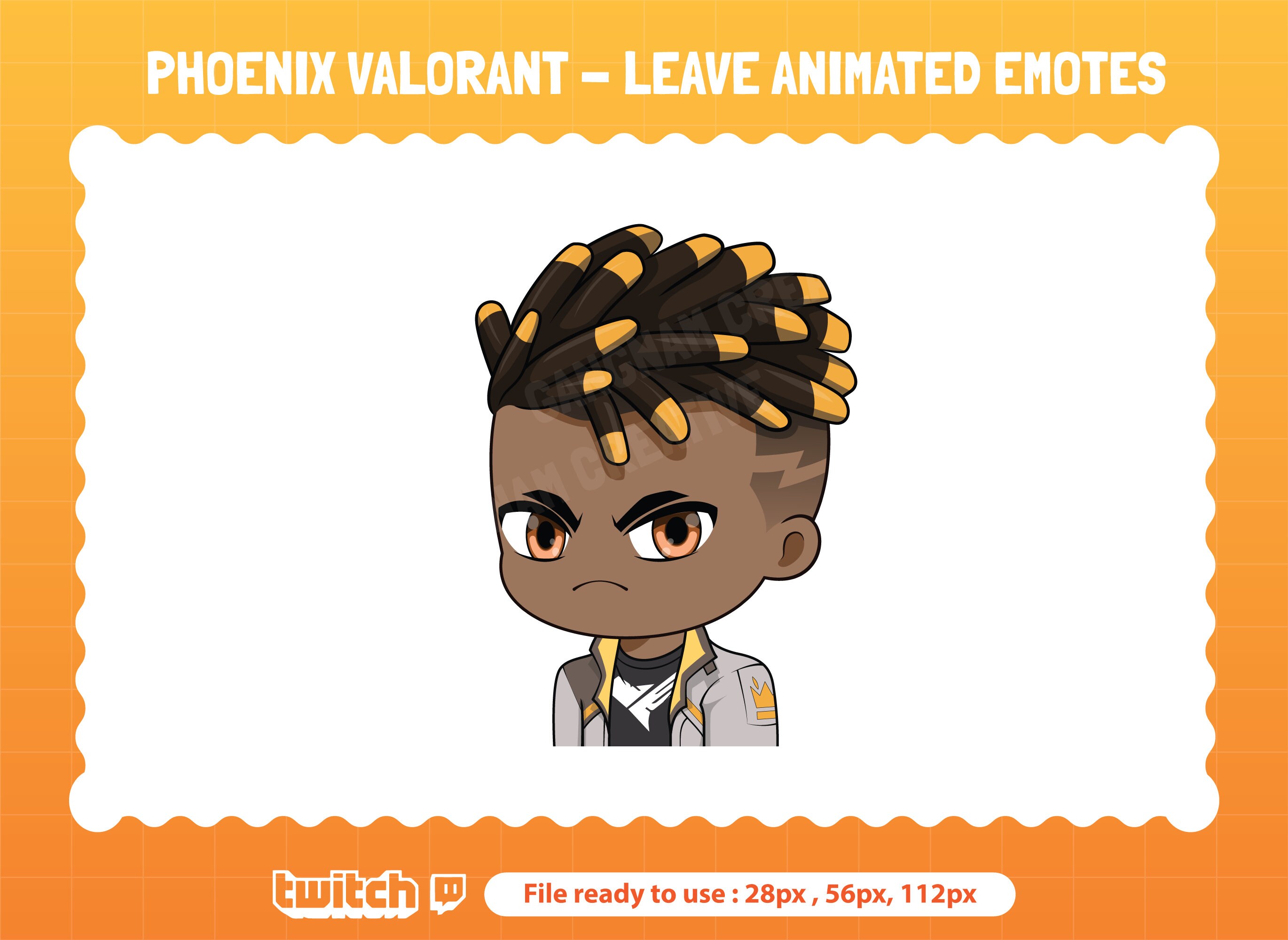 Valorant Phoenix Leave Animated Emote for Twitch Valorant Emote Twitch ...