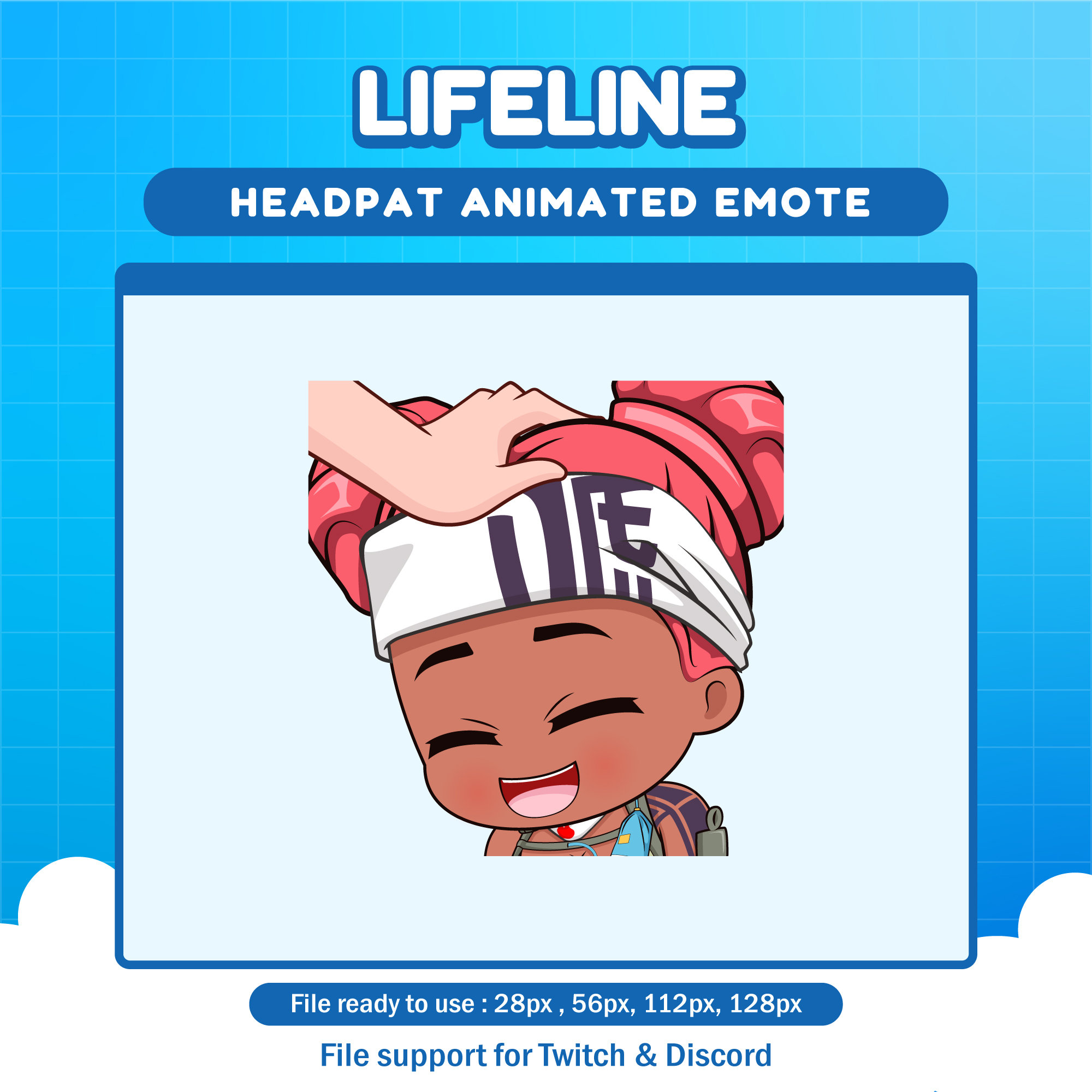 Lifeline Headpat Animated Emote for Twitch - Etsy