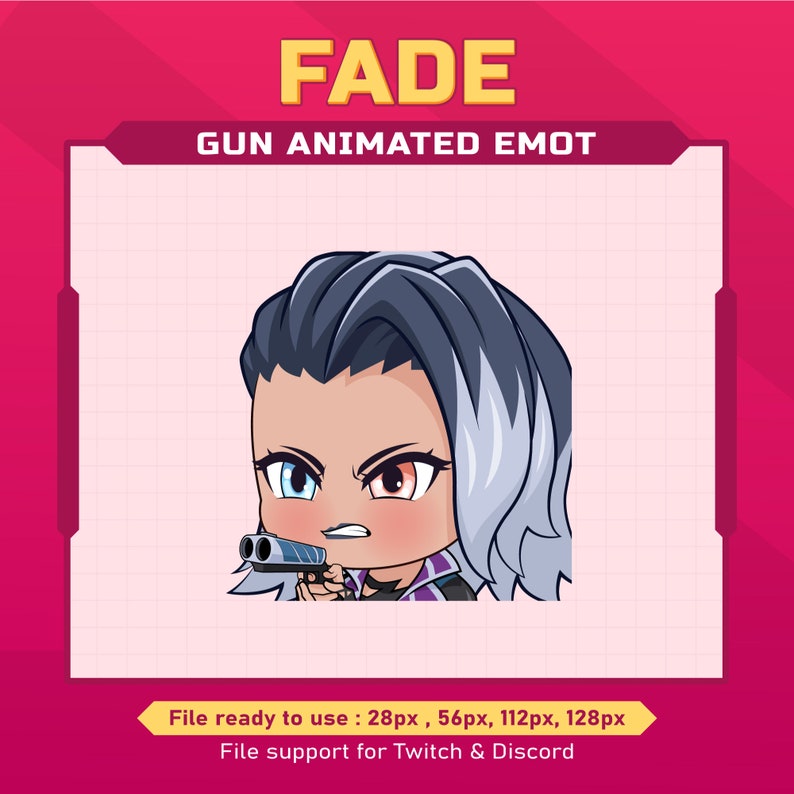 Fade Valorant Gun Animated Emote for Twitch Twitch Animated Emotes - Etsy