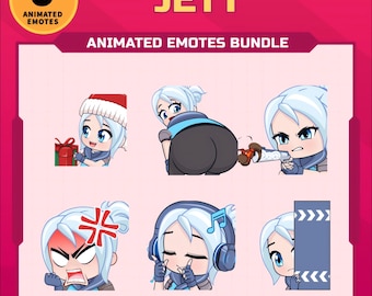 ANIMATED Jett Valorant Emote for Twitch or Discord Streamers, Valorant ...