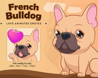 French Bulldog Reach Uppies Emote Cute Kawaii Dog Icons Adorable Gamer ...