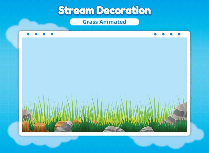 Grass Stream Decoration Animated Stream Decoration - Etsy