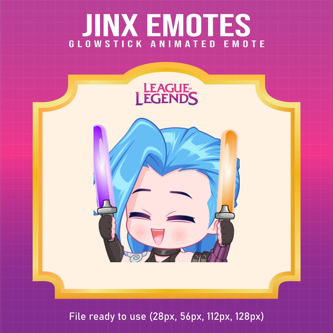 Jinx Glowstick Animated Emote for Twitch | League of Legends (digital ...