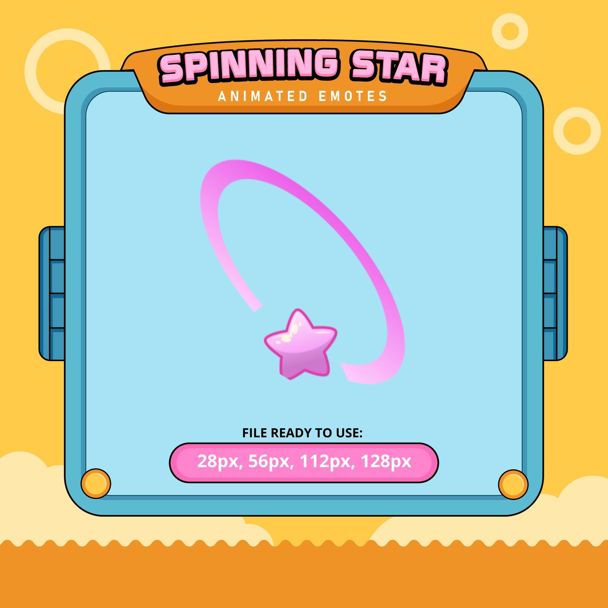 Spinning Star Animated Emotes | Twitch Emotes | Kick Emotes | Emoji ...