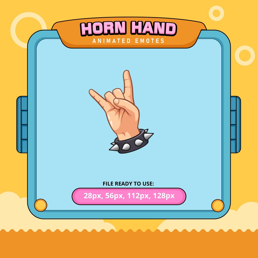 Horn Hand Animated Emotes | Twitch Emotes | Kick Emotes | Emoji Discord ...