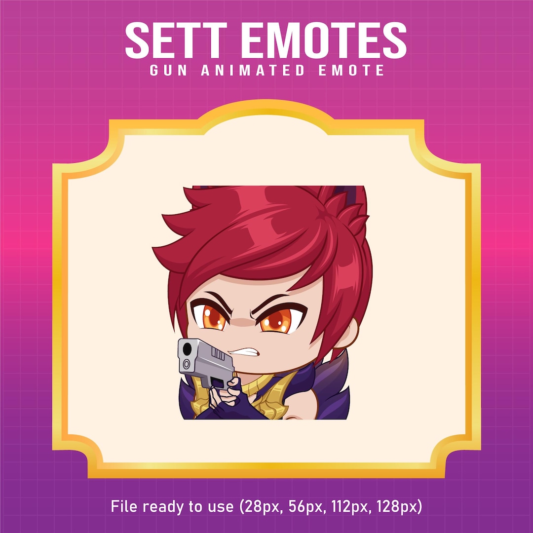 Sett League of Legends Gun Emote for Twitch | League of Legends ...