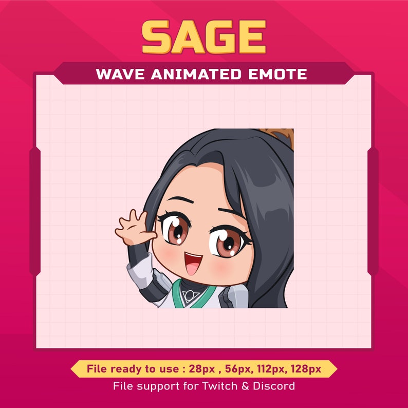 Sage Valorant Wave Animated Emote for Twitch Twitch Animated Emotes - Etsy