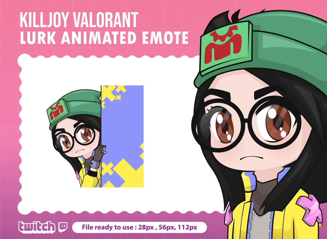 Killjoy Valorant Lurk Animated Emote for Twitch Twitch - Etsy