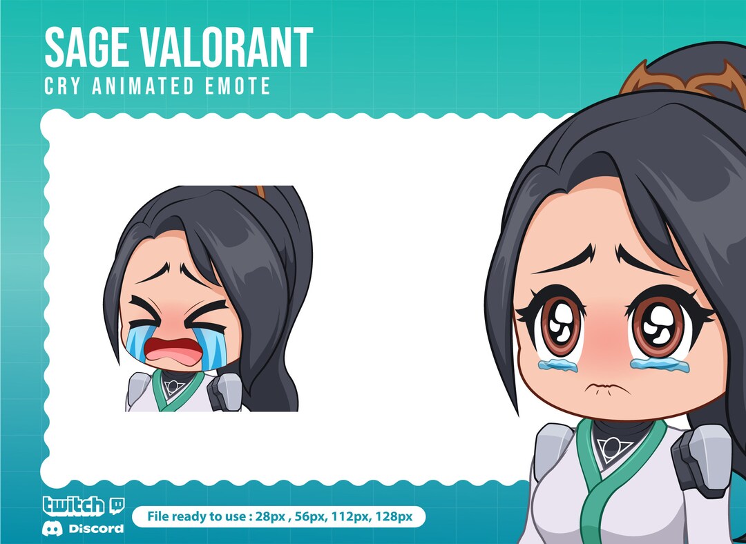 Sage Valorant Cry Animated Emote for Twitch Twitch Animated - Etsy UK