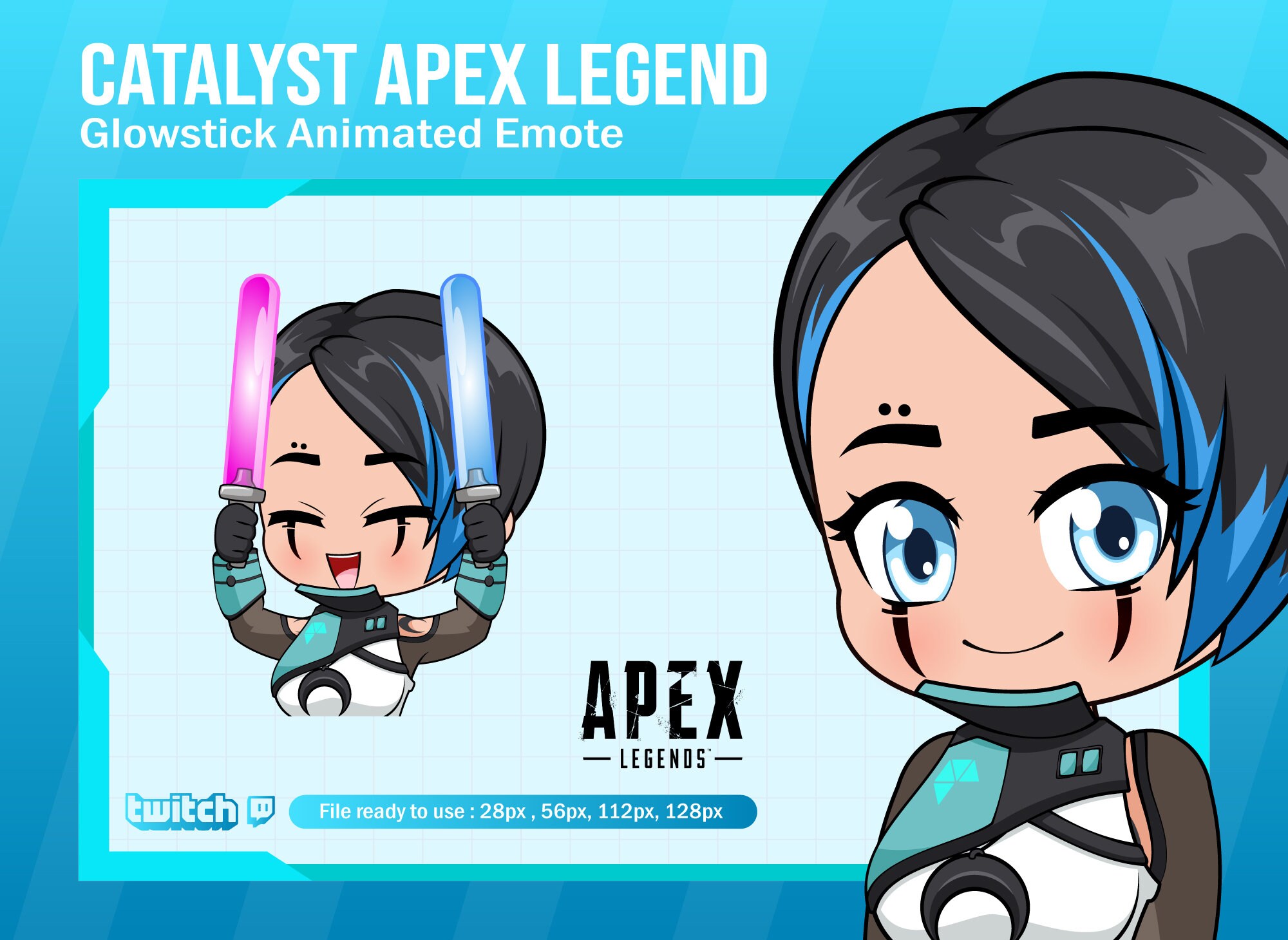 Catalyst Apex Legends Glow Stick Emote for Twitch Apex Animated Emotes ...