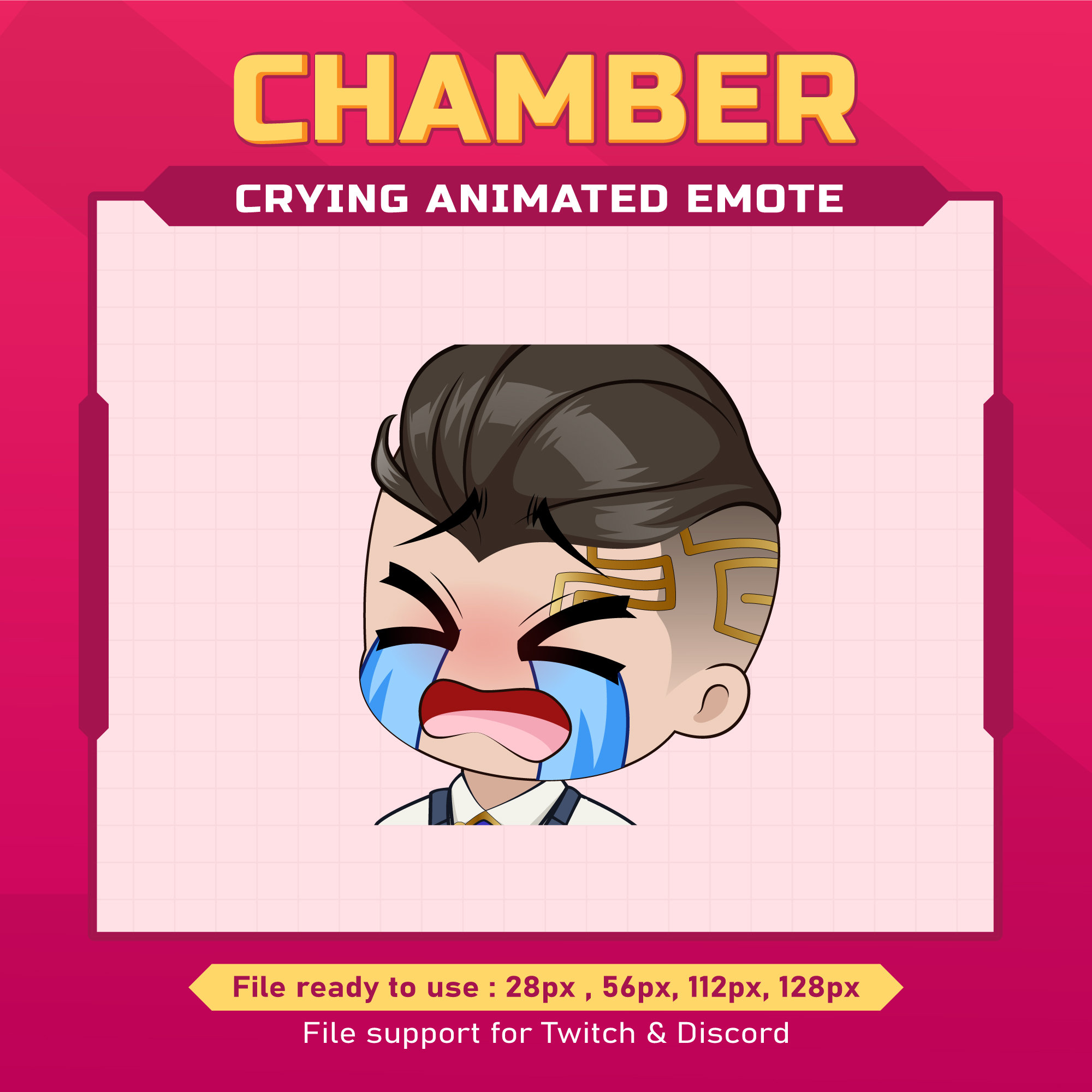 Chamber Valorant Cry Animated Emote for Twitch | Twitch Animated Emotes ...