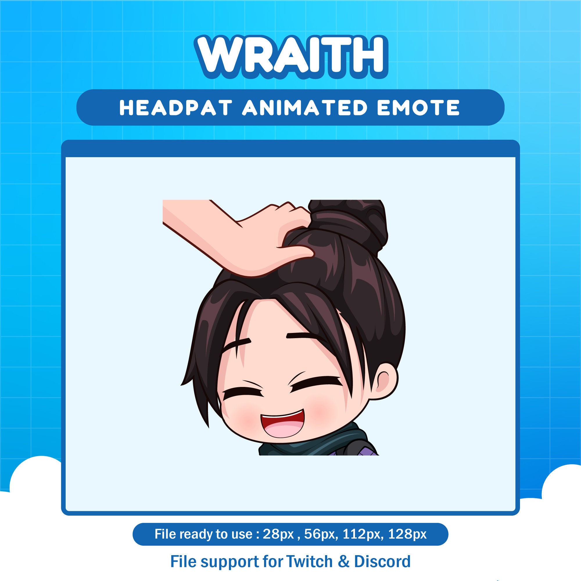 Wraith Apex Legends Headpat Animated Emote for Twitch | Twitch Animated ...