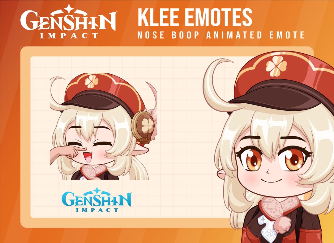 Klee Genshin Impact Nose Boop Emote / Genshin Impact Twitch Animated ...