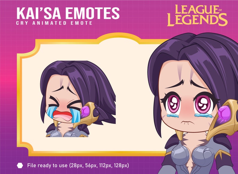 Kai'sa League of Legends Cry Emote for Twitch League of Legends ...