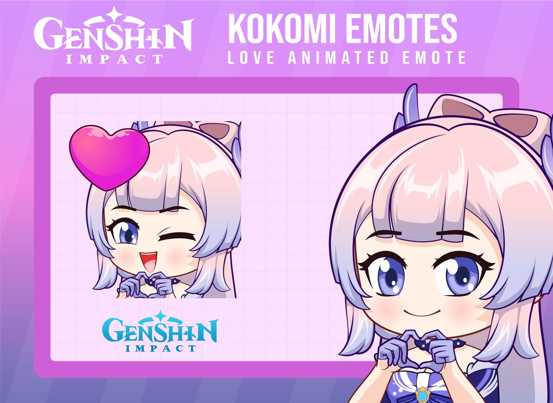 Sangonomiya Kokomi Genshin Impact Love Emote / Genshin Impact Twitch ...
