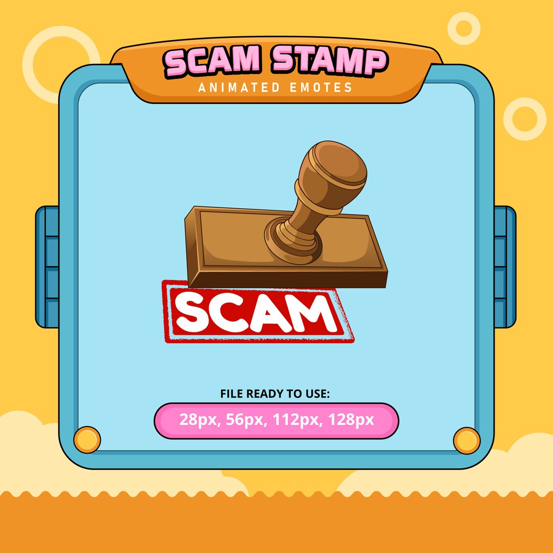 Scam Stamp Animated Emotes | Twitch Emotes | Kick Emotes | Emoji ...