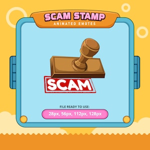 Scam Stamp Animated Emotes | Twitch Emotes | Kick Emotes | Emoji ...